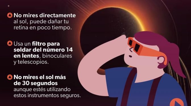 Atiende estas recomendaciones para observar el eclipse solar: SSM - Efecto Ciudadano